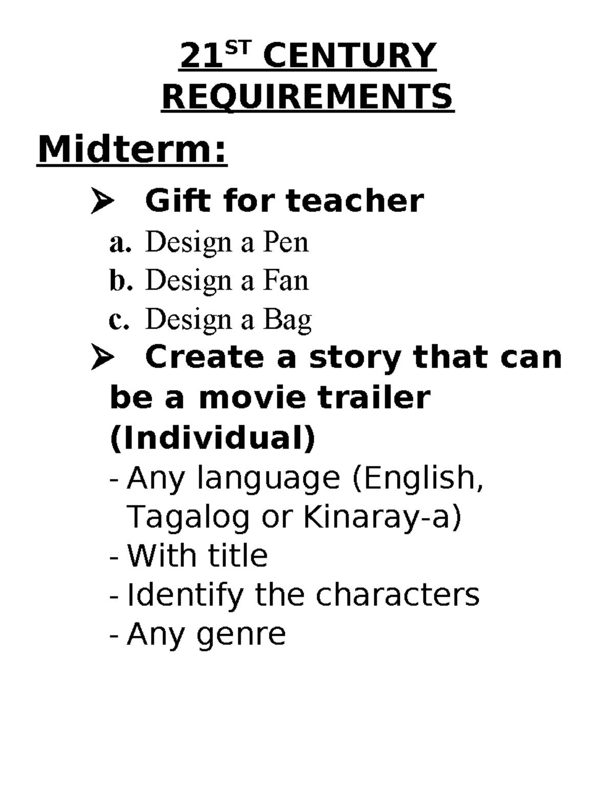 21ST Century Requirements 2024-2025 - Literature - 21 ST CENTURY ...