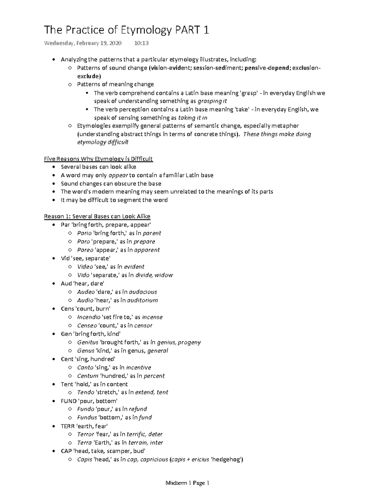 The Practice of Etymology PART 1 - Warning: TT: undefined function: 32 Warning: TT: undefined ...