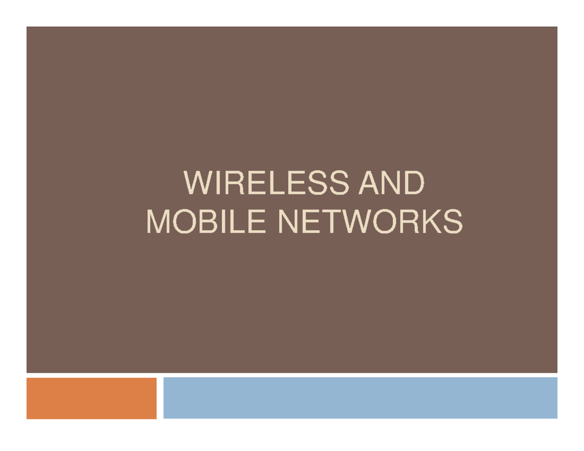 11 Network Security in Wireless and mobile networks - WIRELESS AND ...