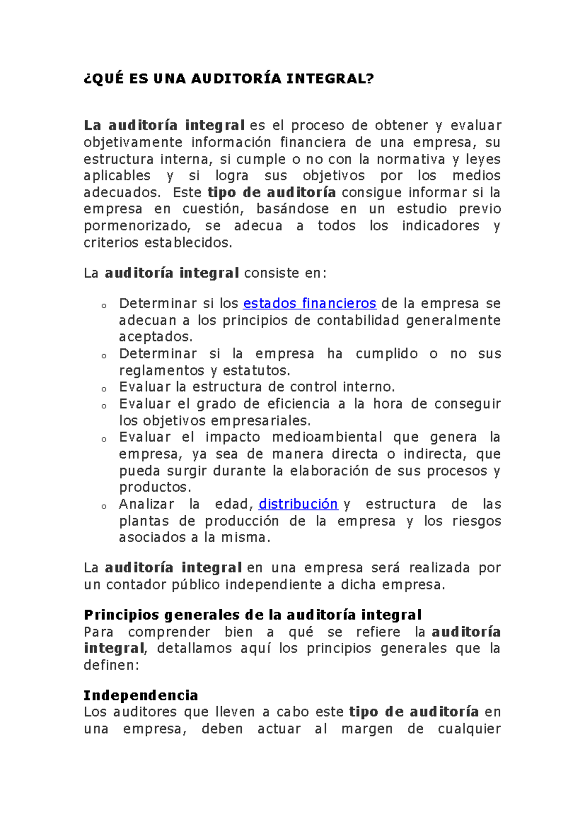 QUE ES UNA Auditoria Integral - ¿QUÉ ES UNA AUDITORÍA INTEGRAL? La ...