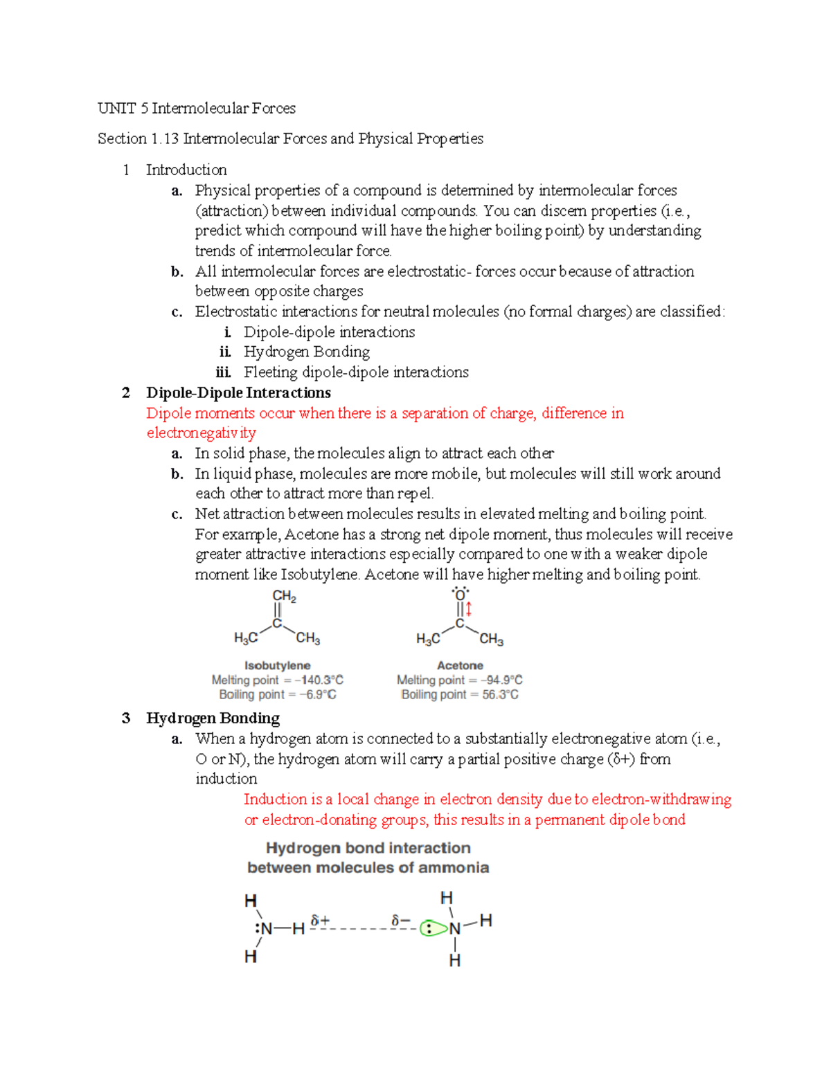 ORGO I Unit 5 - Annotation of textbook based on select sections from ...