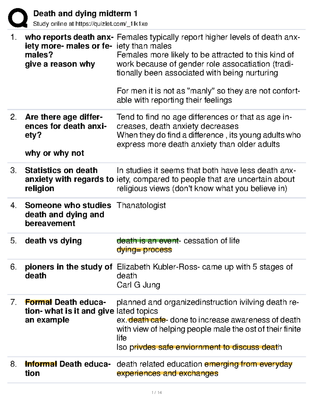 Test 1 Flashcard 2 - Summary notes - Study online at quizlet/_1lk1xe ...