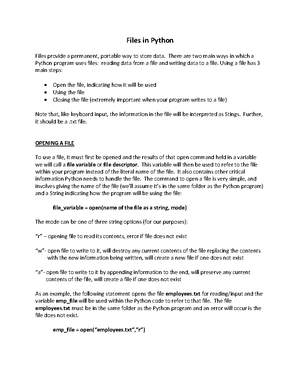If-else handout - Lecture note summaries - if-else statement Please read the following to ...