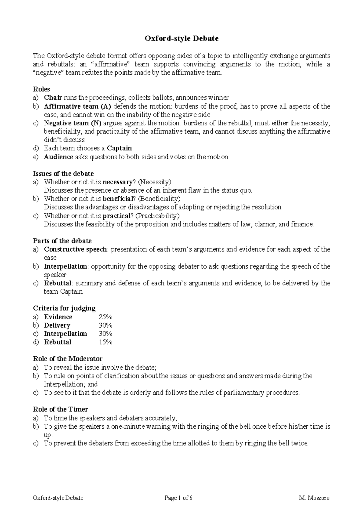 Microsoft Word - Oxford debate guidelines 3 - Oxford-style Debate The ...