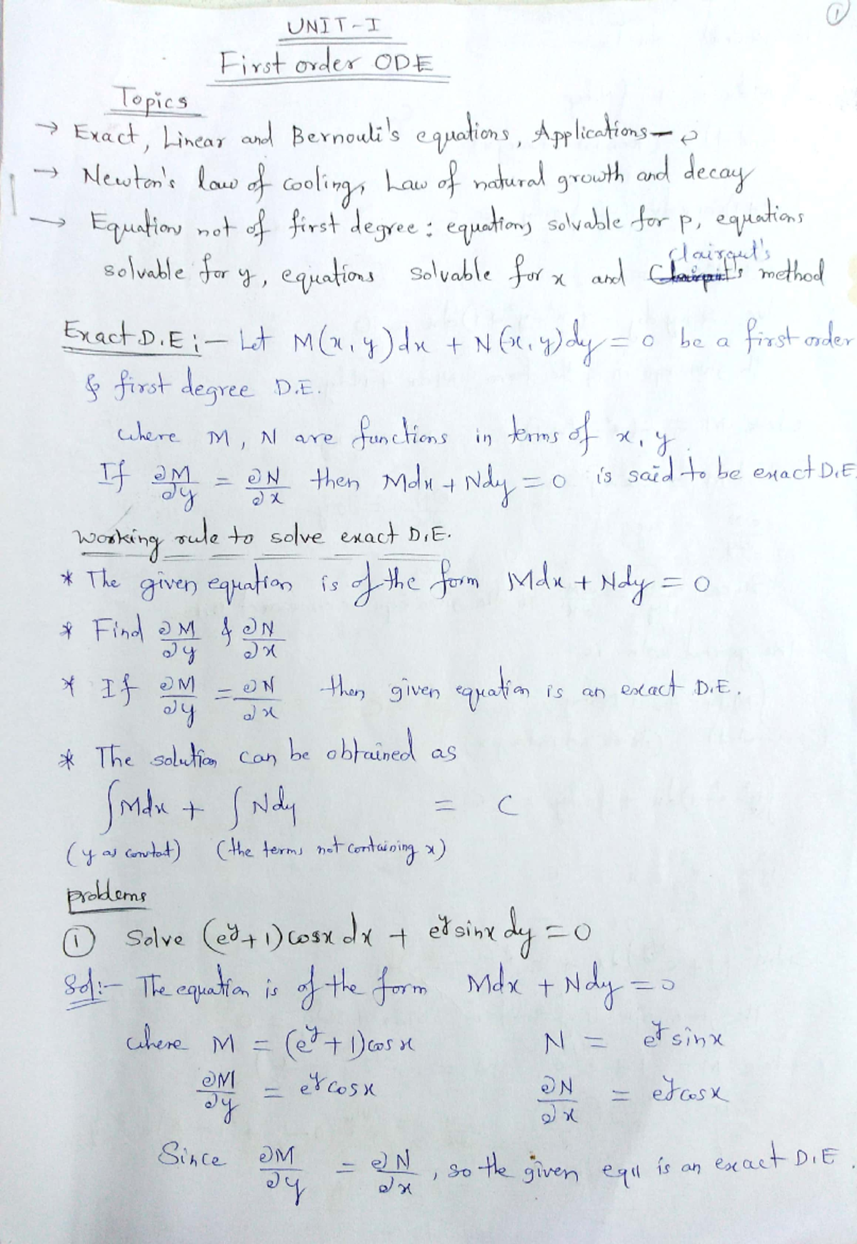 M-II- Notes part1 - covers differential calculus - Basic Engineering ...