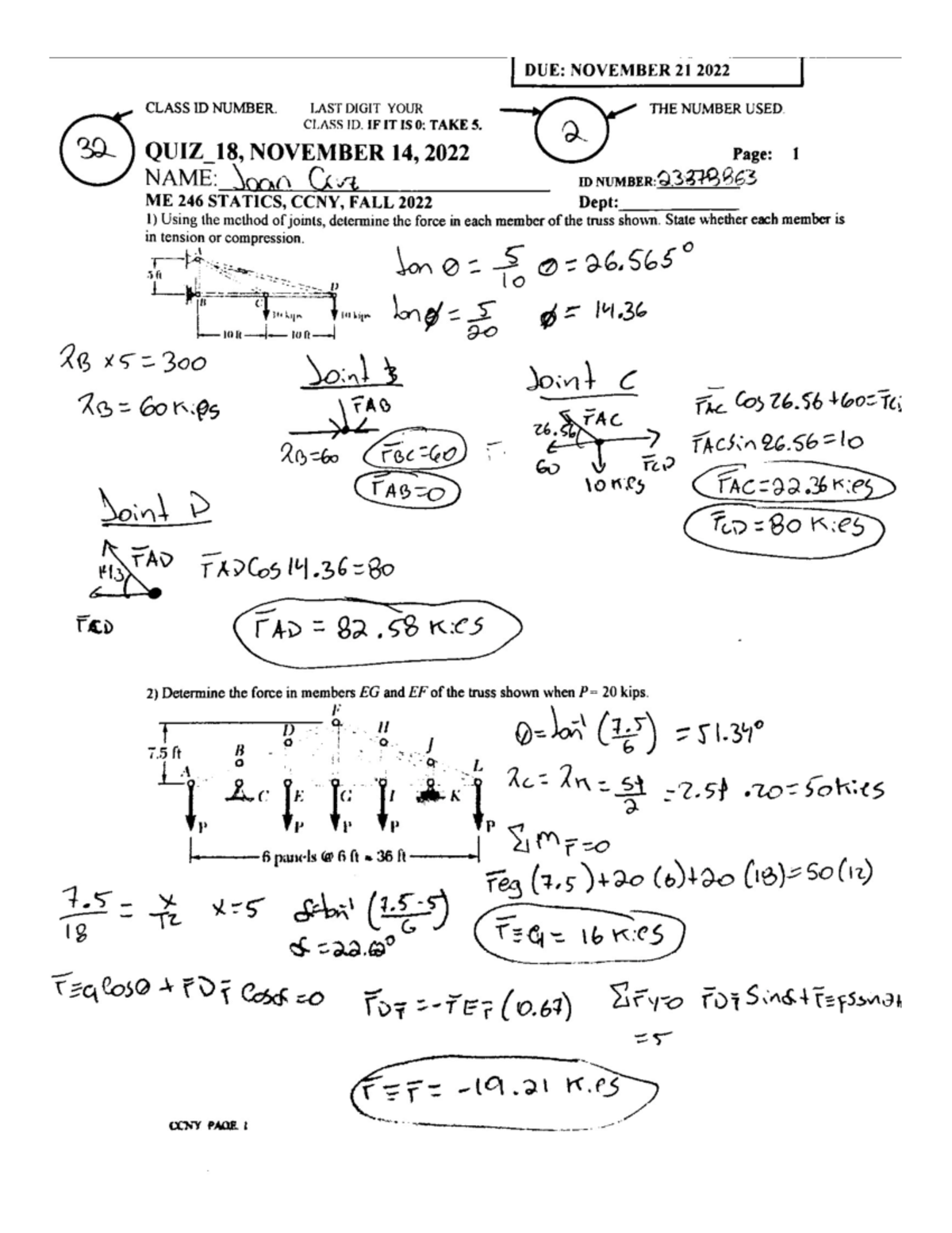 ME 246 Quiz 18W - ME 24600 - Studocu