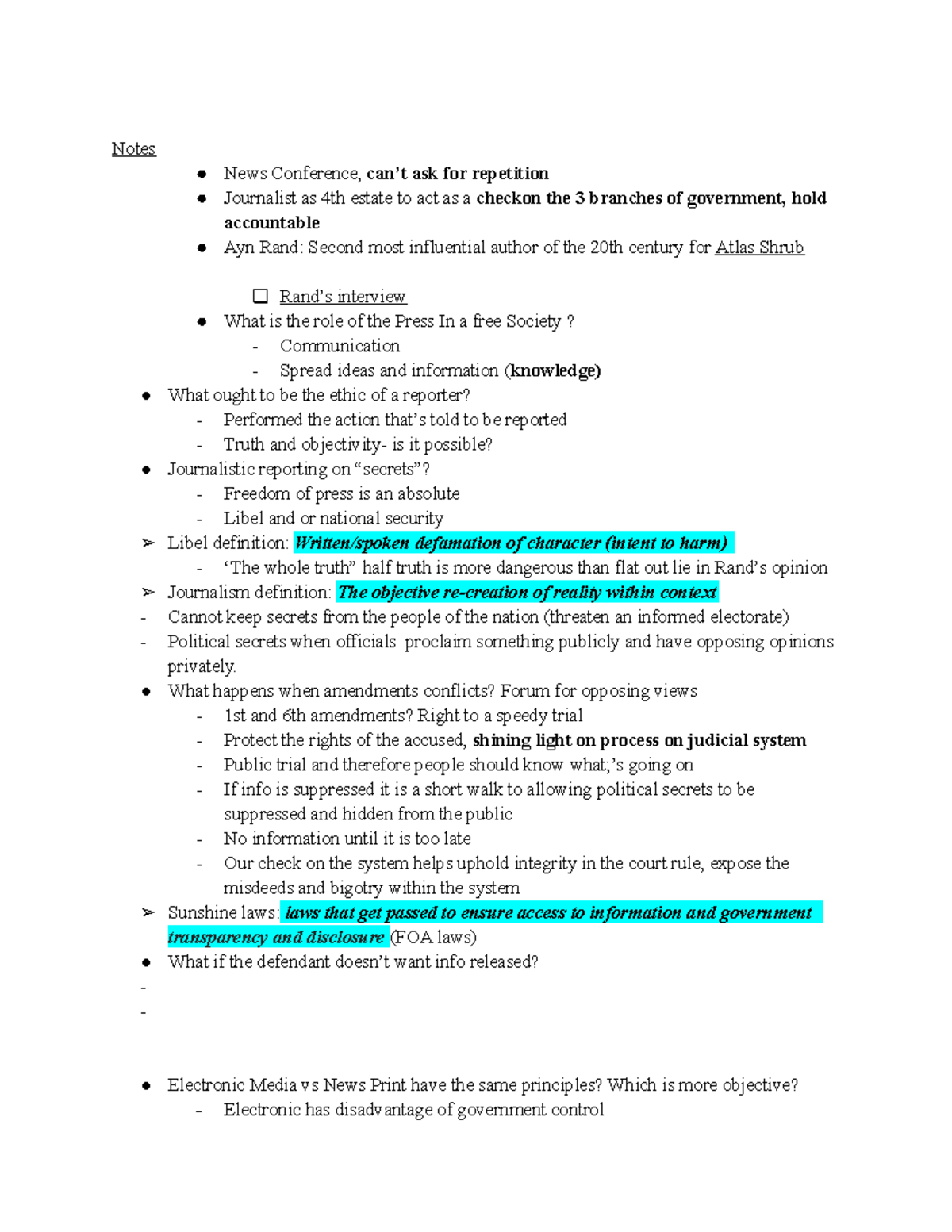 Intro Journalism 9 21 2020 - Notes News Conference, can’t ask for ...