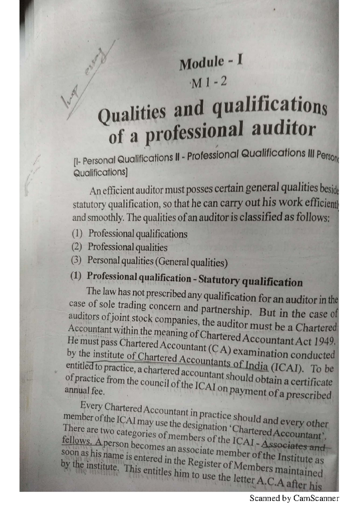 Auditing 24-11-2020 - Professional qualifications and qualitys of good ...