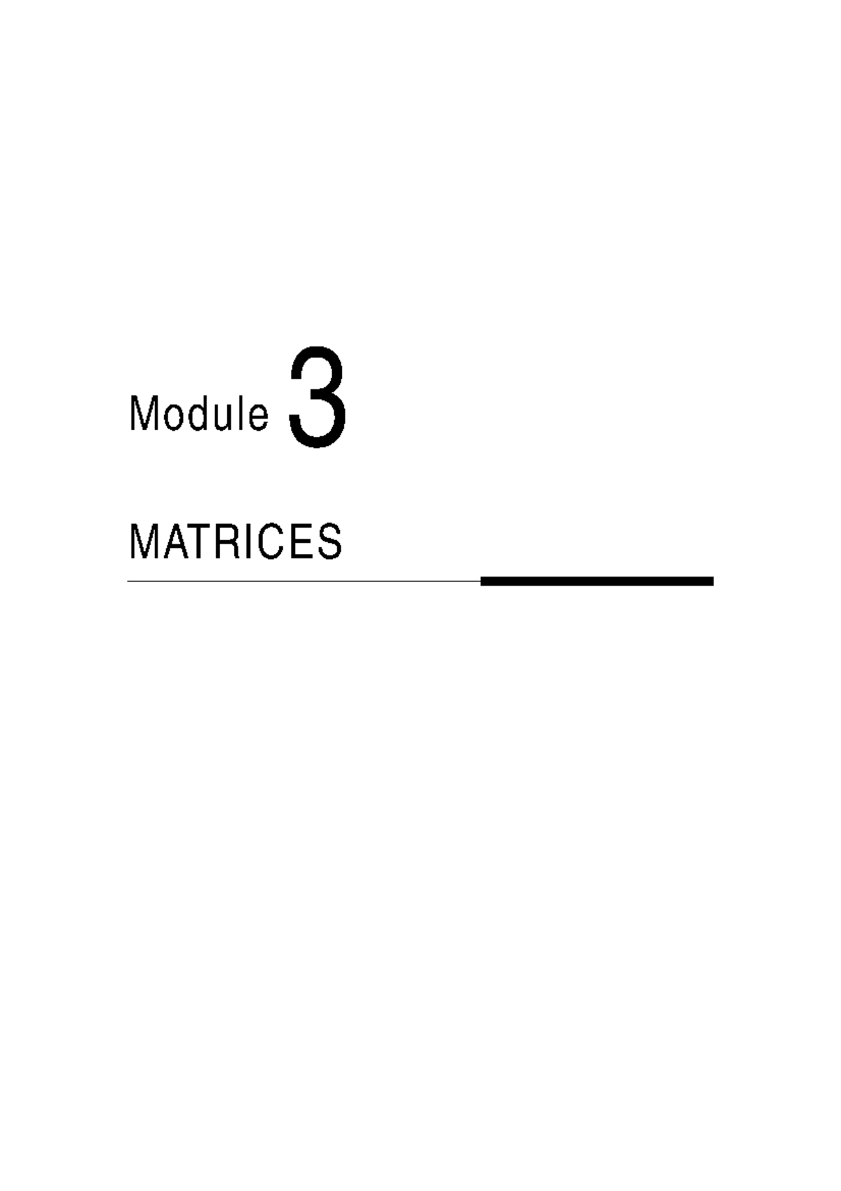 D3 Matrices Jan14 - Teacher: A.M.B. Dahanayaka - Module 3 – Matrices Module 3 MATRICES 3 Table ...