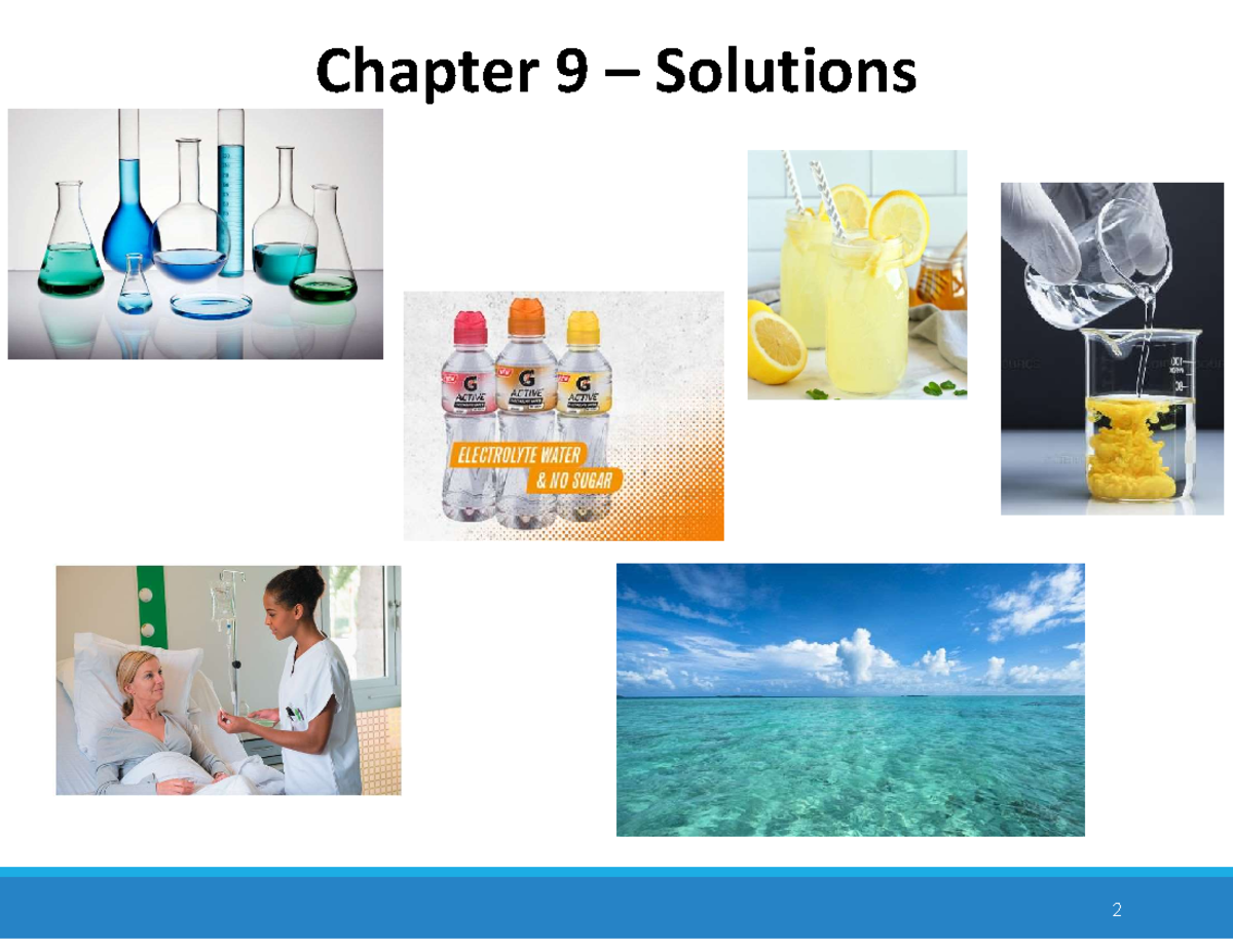CHEM1070 F23 Chapter 9 1slide - Chapter 9 – Solutions Section 9 ...