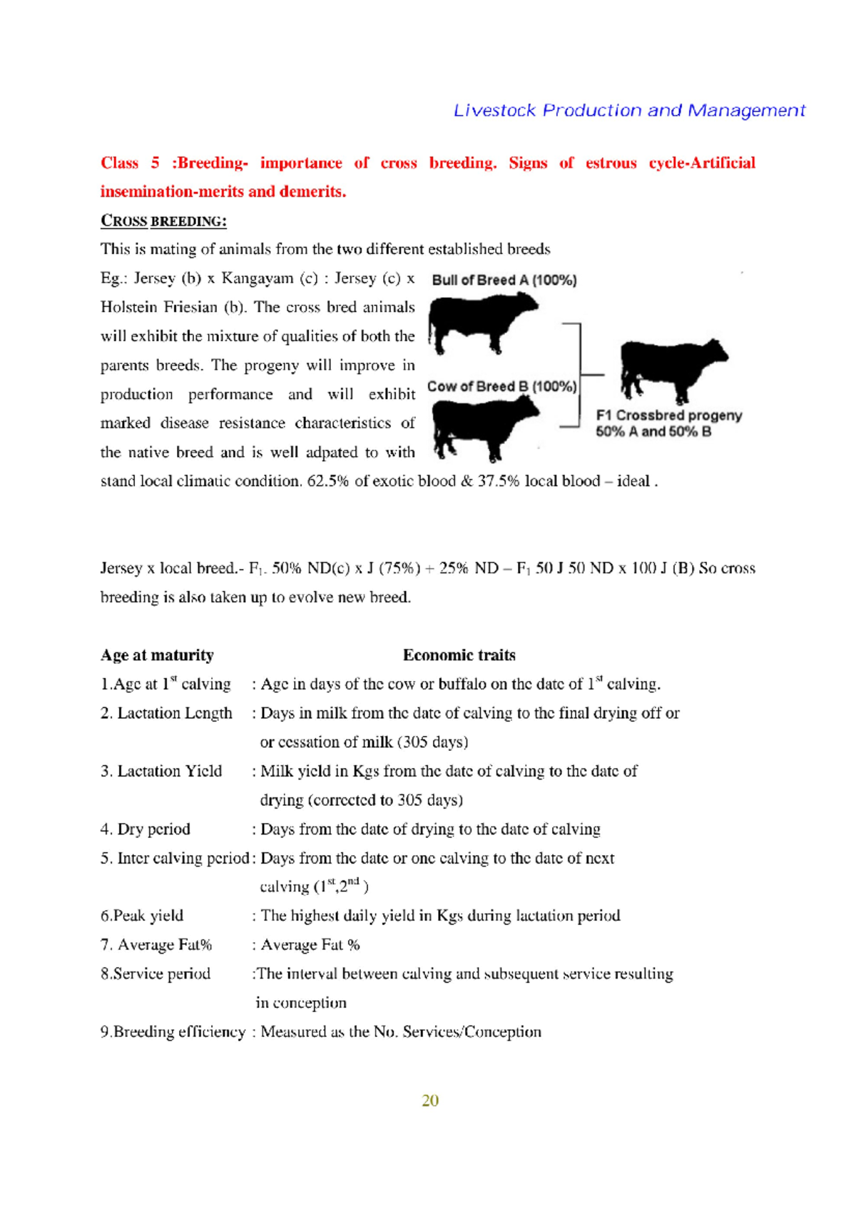 Animal science (part 2) - Bsc Agriculture - Studocu