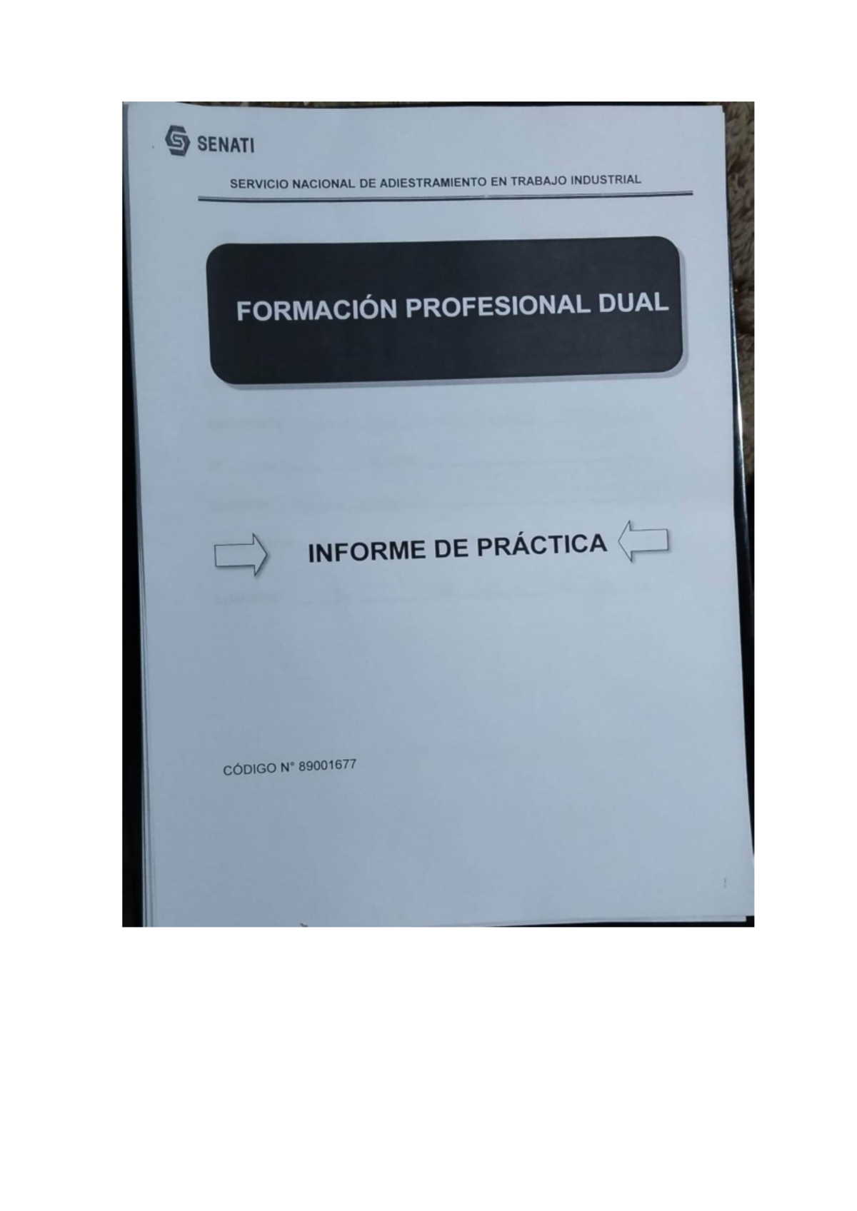 Imforme semanal 1 seminario - S SENATI SERVICIO NACIONAL DE ...
