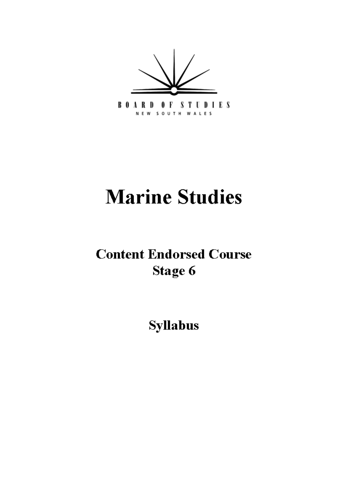 Marinestudies cec syl - nsjjsjssjsjsje - Marine Studies Content ...