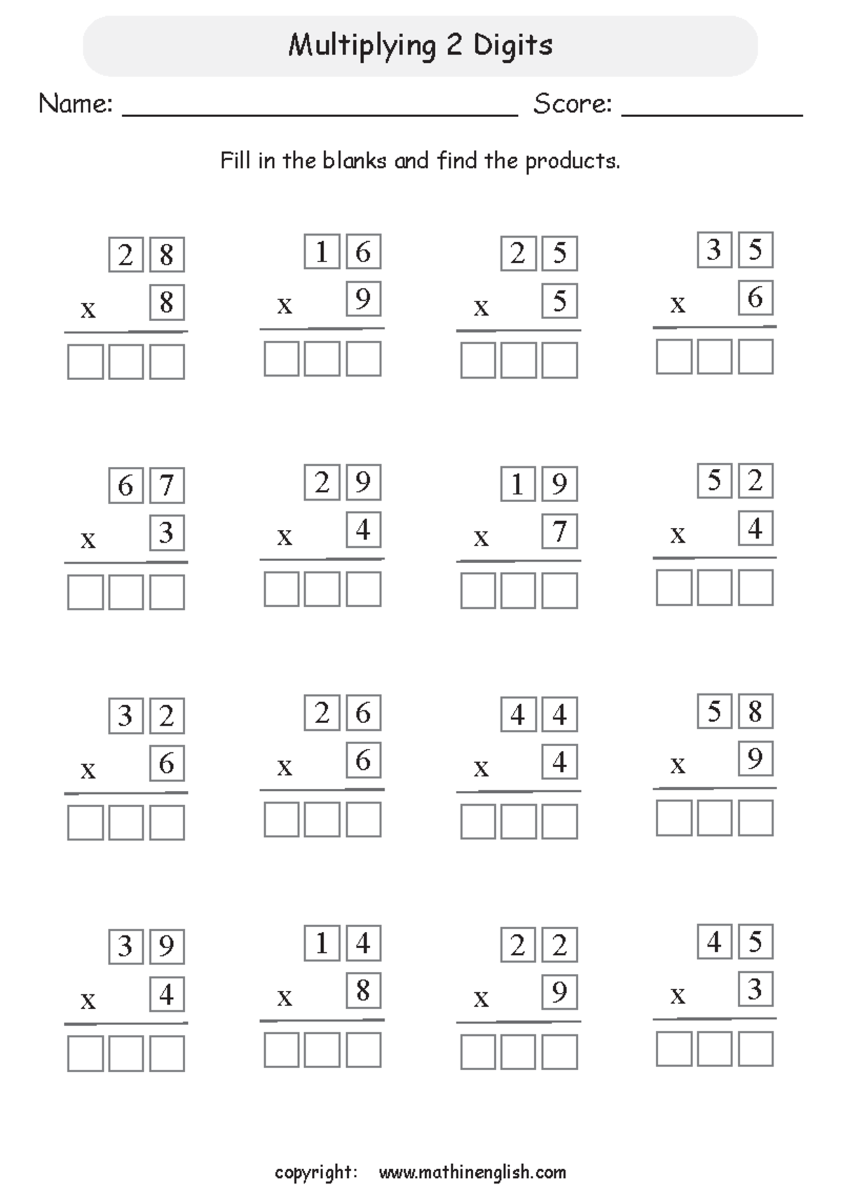 Multiply 2digitsby 1Box(1)P3 - Principles and Strategies in Teaching ...