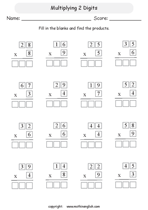 Grade 4 multiply columns 2 digit 4 digit a - Principles and Strategies ...