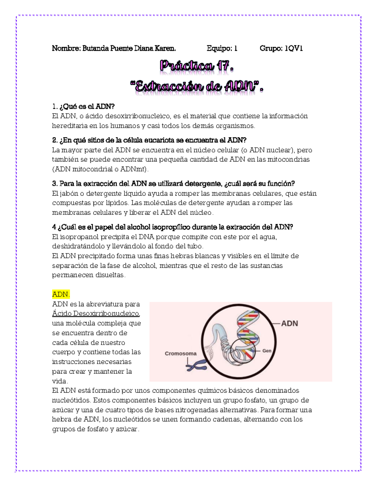 Bitácora 17 - Corresponde a biología celular bitacora 17 - Nombre ...