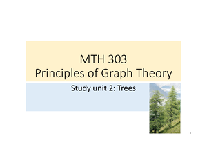 MTH 303 presentation 4 corrected - MTH 303 Principles of Graph Theory ...