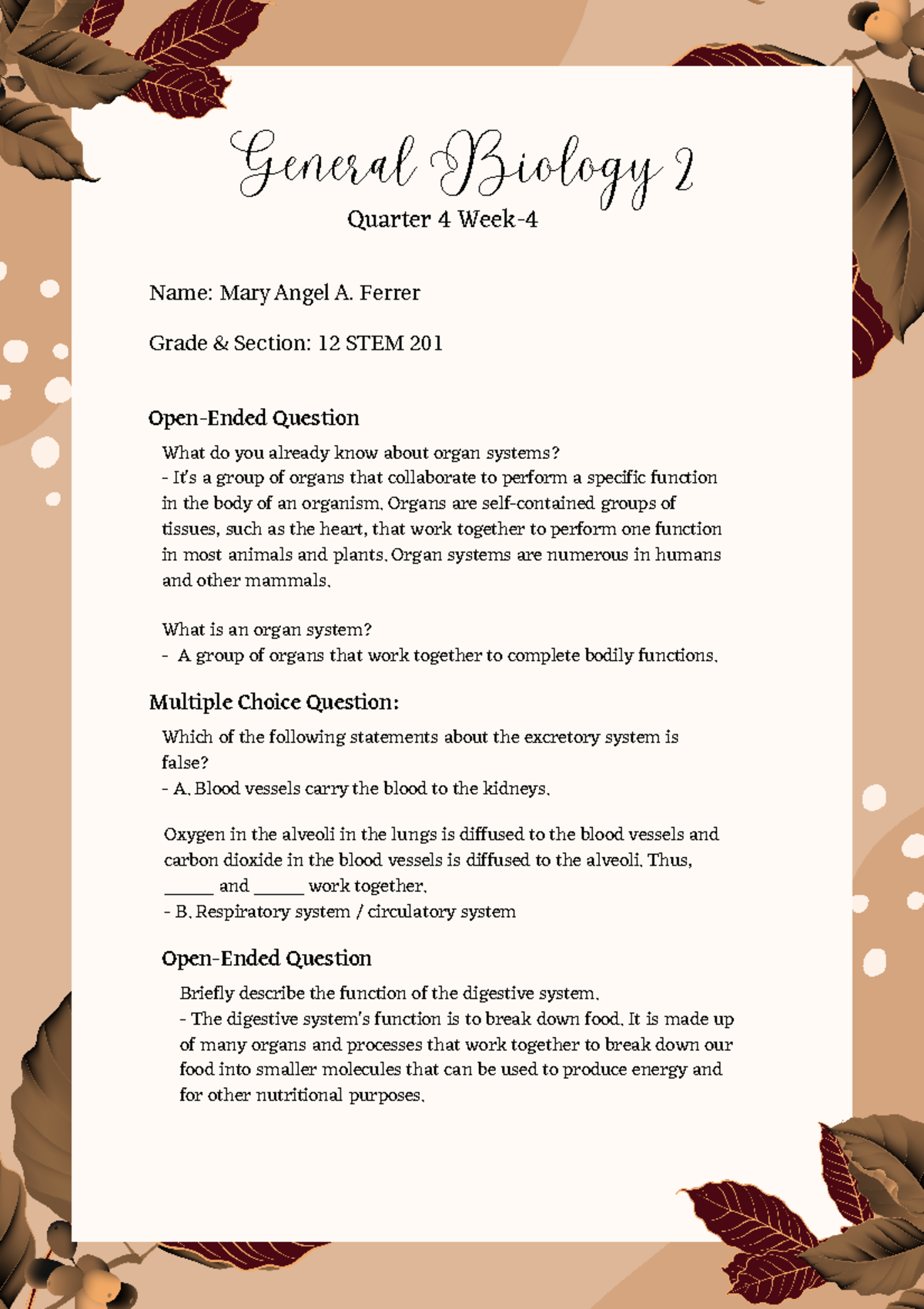 GEN Biology-Q4(WK4) - General Biology Week 4 - General Biology 2 ...