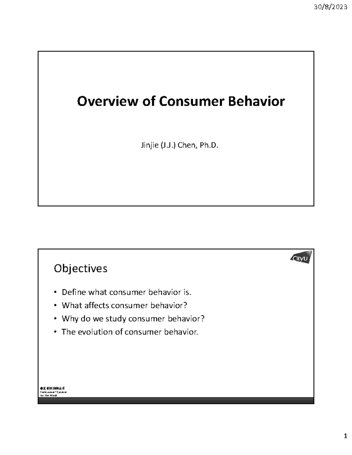 Introduction to Consumer Behavior - Overview of Consumer Behavior ...