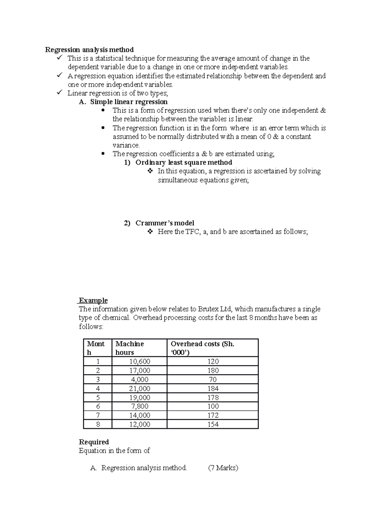 Finding COST Estimation Using Regression Analysis Method Regression