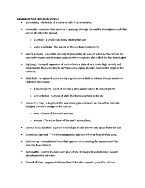 Geoscience Short Writing Essay 1 - Almost all places are in some way ...