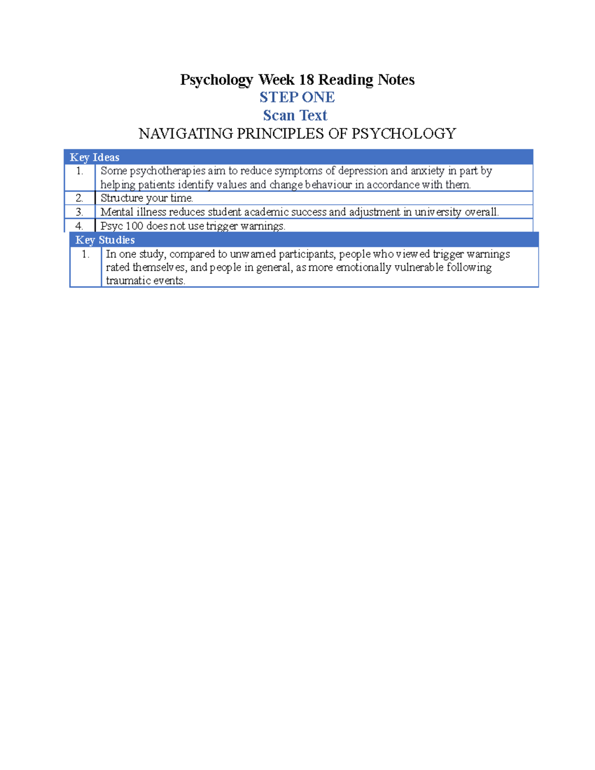 Psychology Week 18 Reading Notes - Psychology Week 18 Reading Notes ...