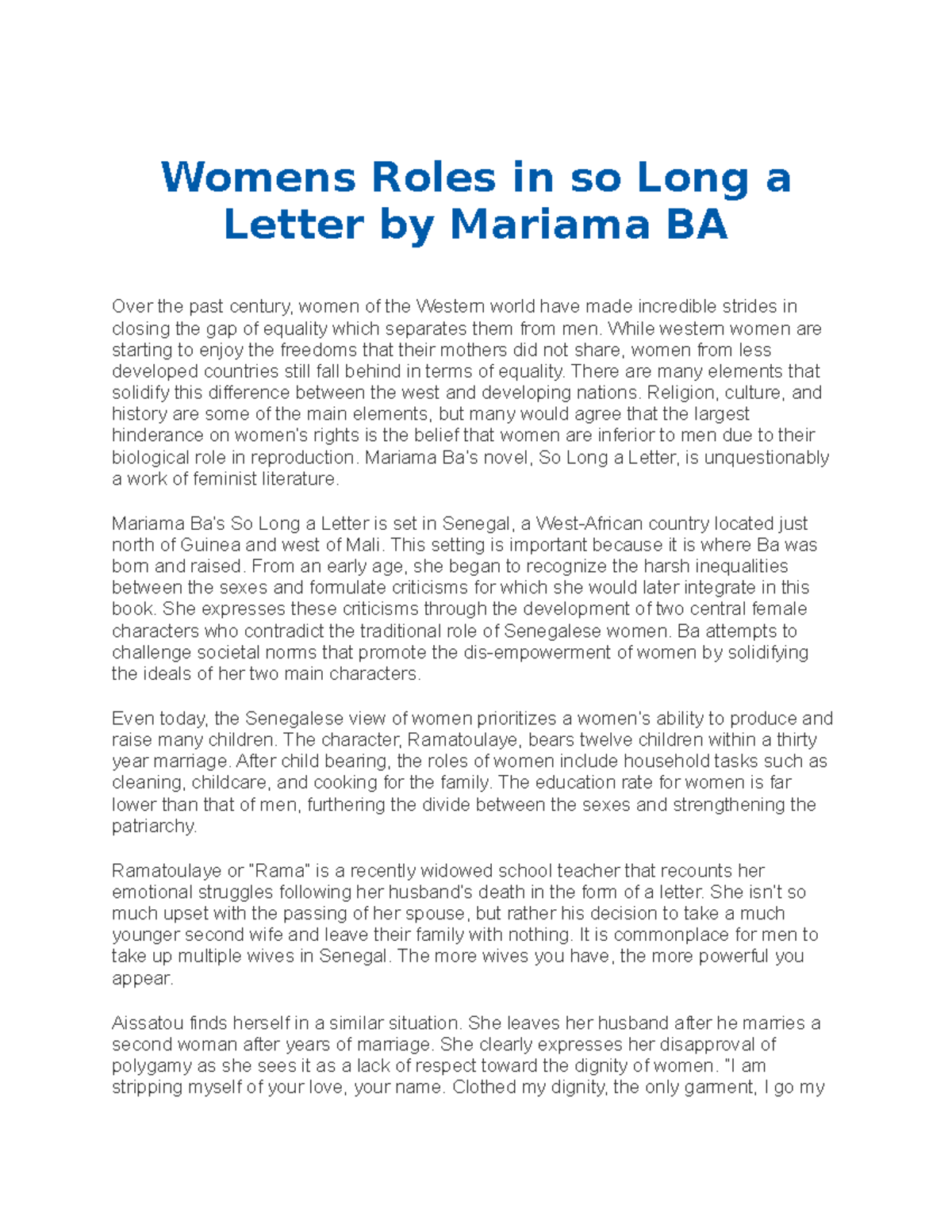 Womens Roles In So Long A Letter By Mariama BA Womens Roles In So womens-roles-in-so-long-a-letter-by-mariama-ba-womens-roles-in-so