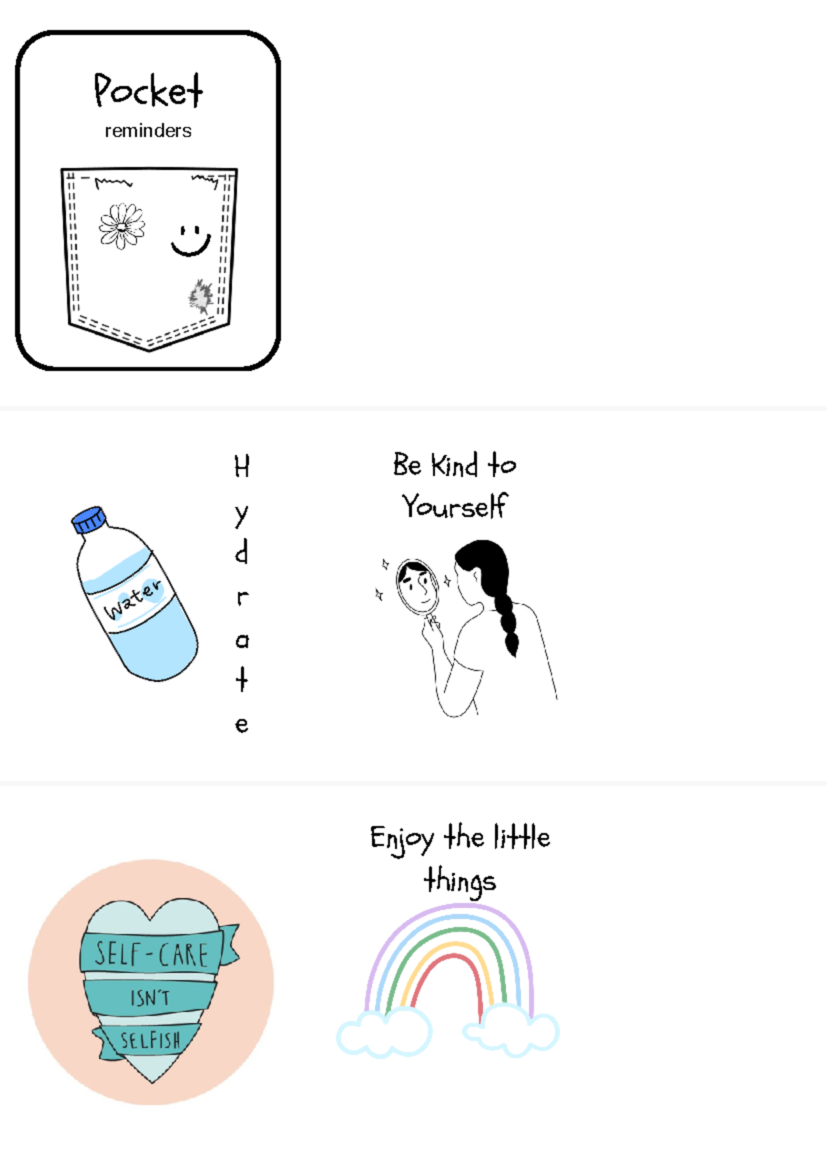 Pocket Reminders - BEHL 3024 - Pocket reminders H y d r a t e Be Kind ...