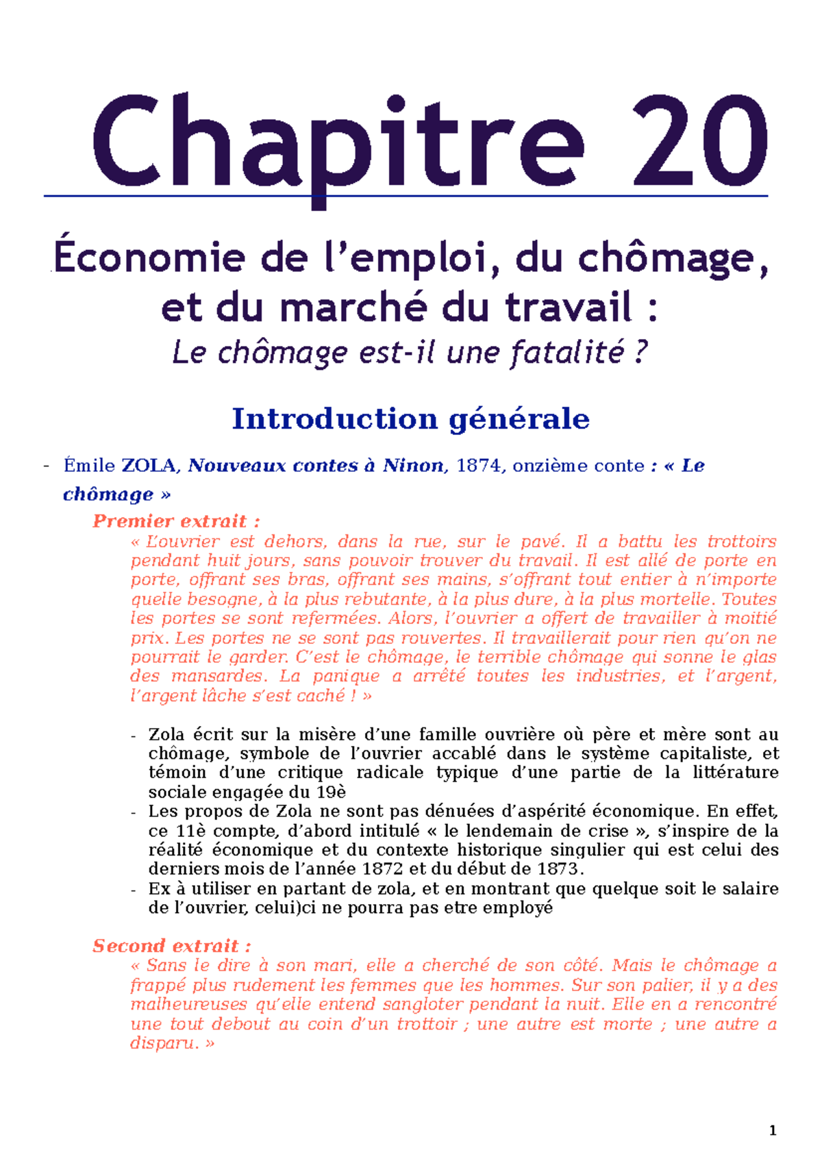 Chapitre 20 le chômage - Chapitre 20 ́Économie de l’emploi, du chômage ...