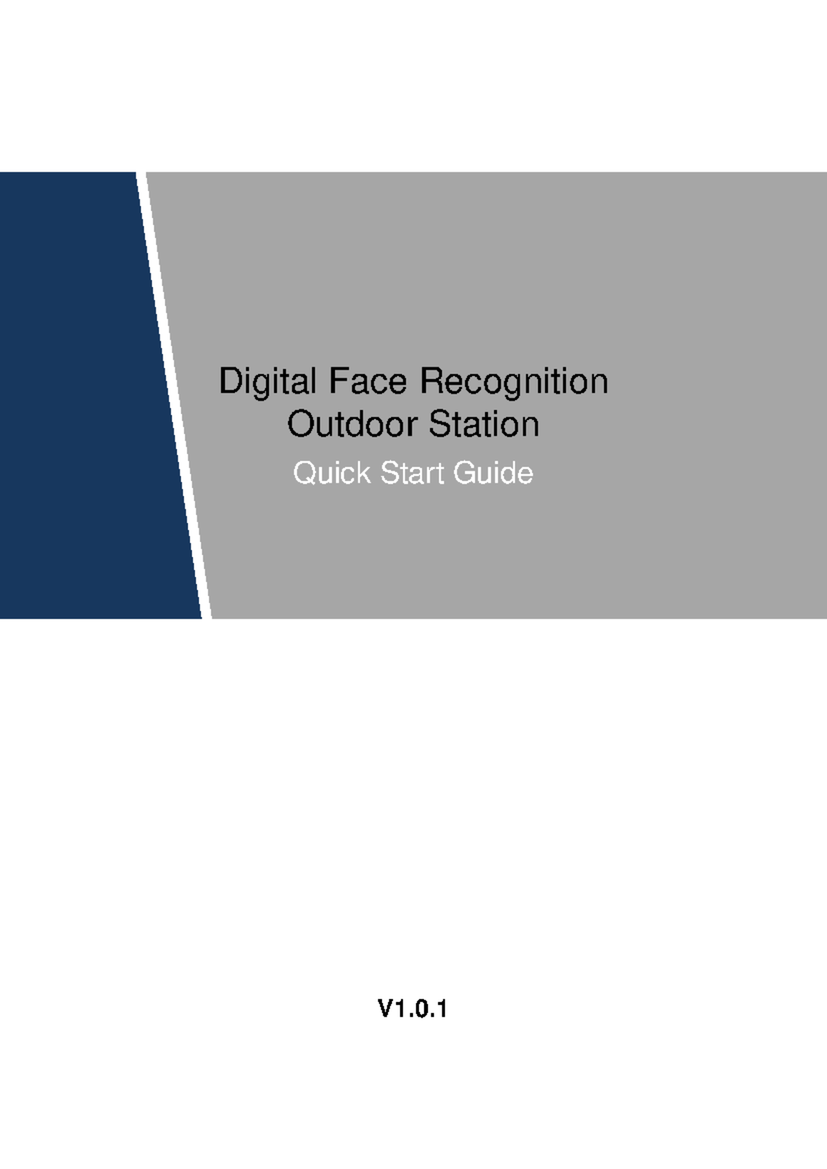 1.2.51.32.15400001 Digital Face Recognition Outdoor Station Quick Start ...