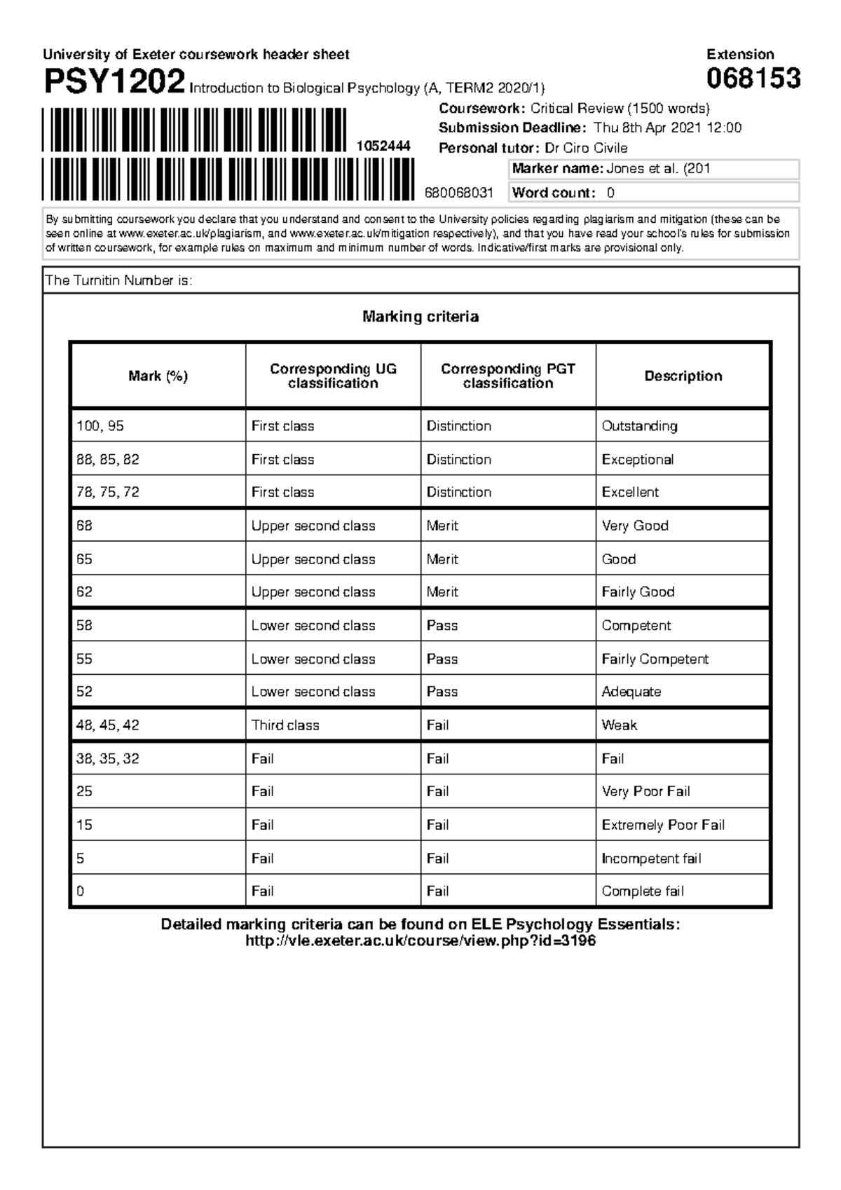 Jones et al 201 1052444 680068031 ab - University of Exeter coursework ...