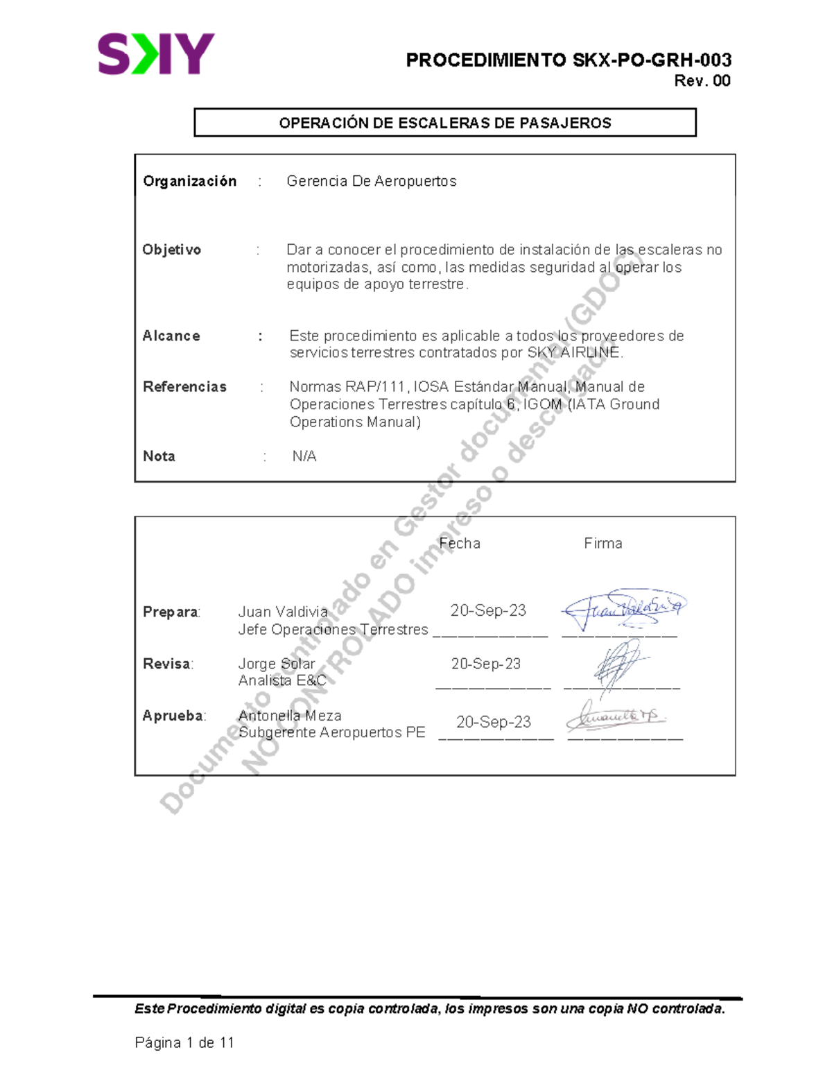 SKX-PO-GRH-003.00 Operación De Escaleras Manuales De Pasajeros - Rev ...