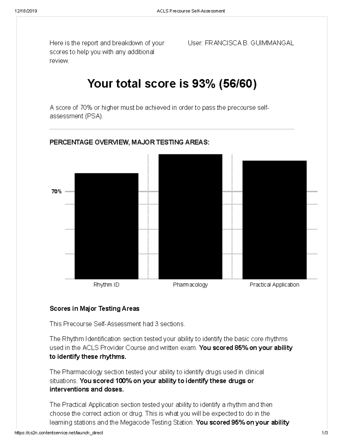 ACLS Precourse Self-Assessment FR - 12/18/2019 ACLS Precourse Self ...
