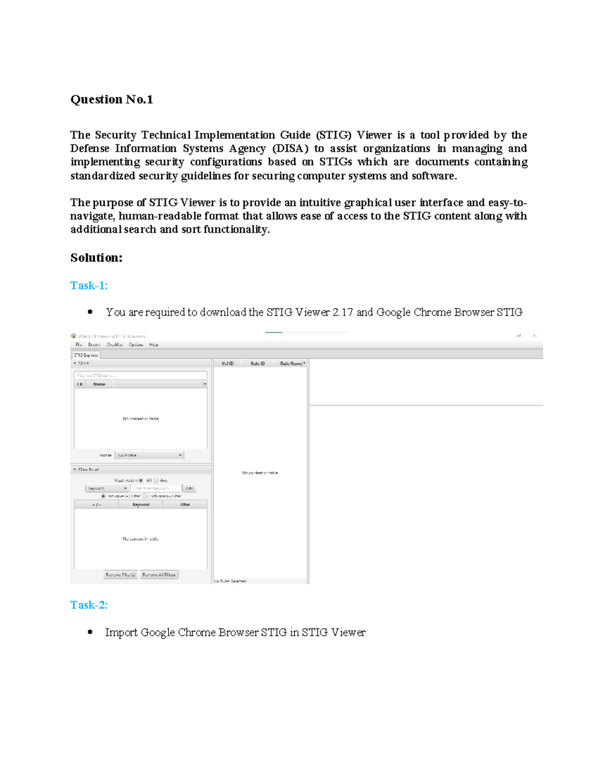 Cs205 - Question No. The Security Technical Implementation Guide (STIG) Viewer is a tool ...