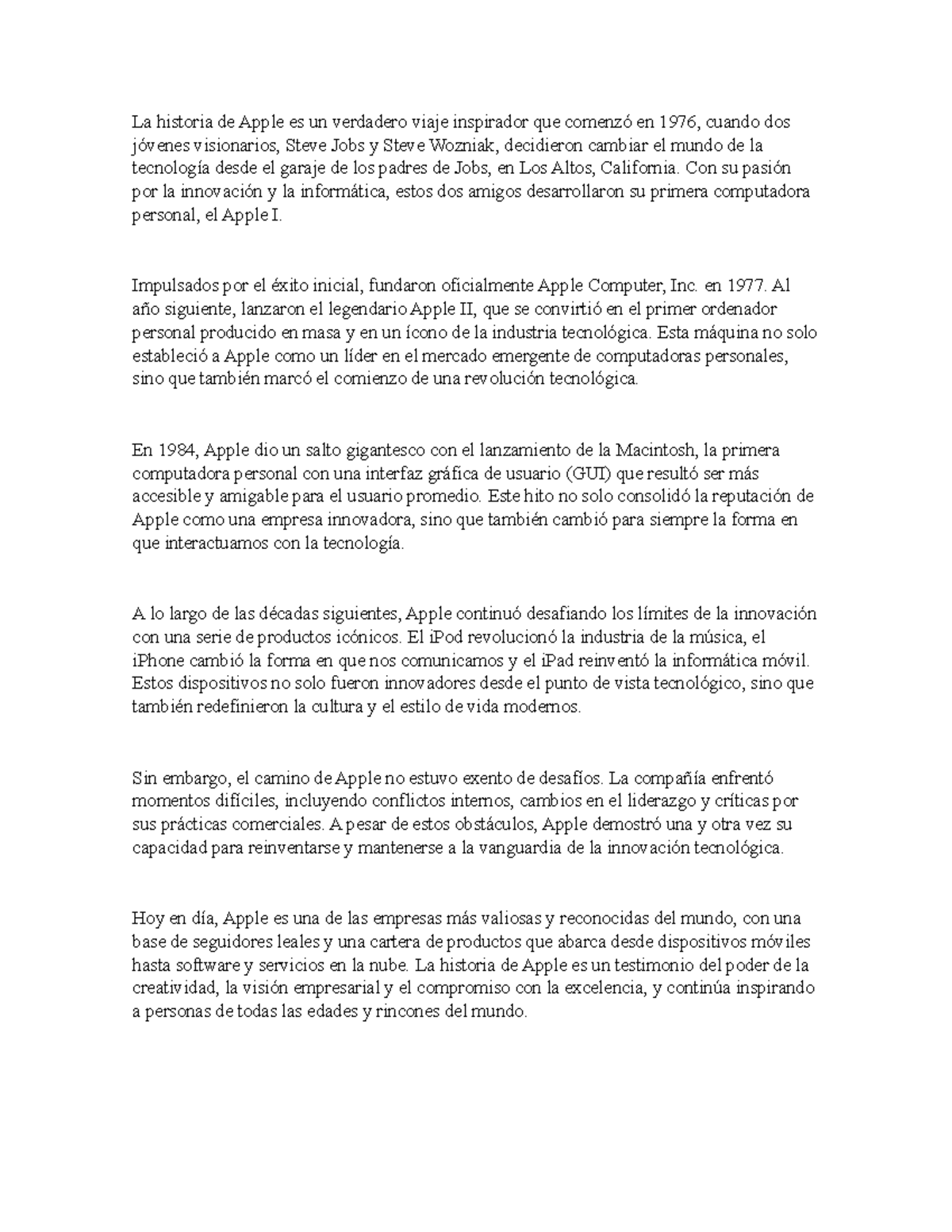 Apple Gerencia - La historia de Apple es un verdadero viaje inspirador ...