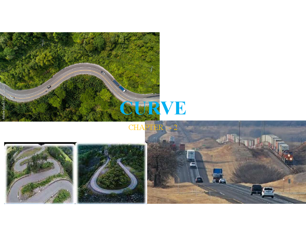 C URVE - Curve - CURVE CHAPTER : - 2 A curve refers to a section of the ...