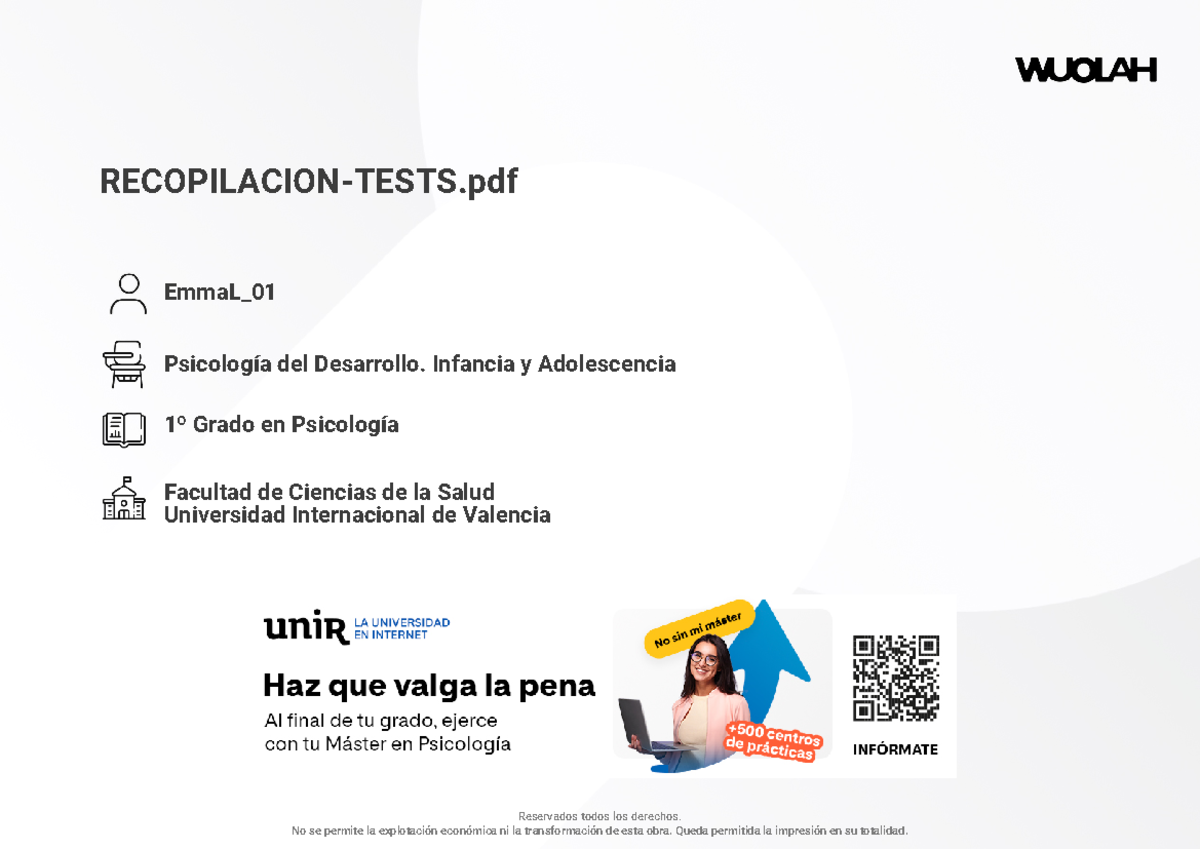 Wuolah free Recopilacion Tests - RECOPILACION-TESTS EmmaL_ Psicología ...