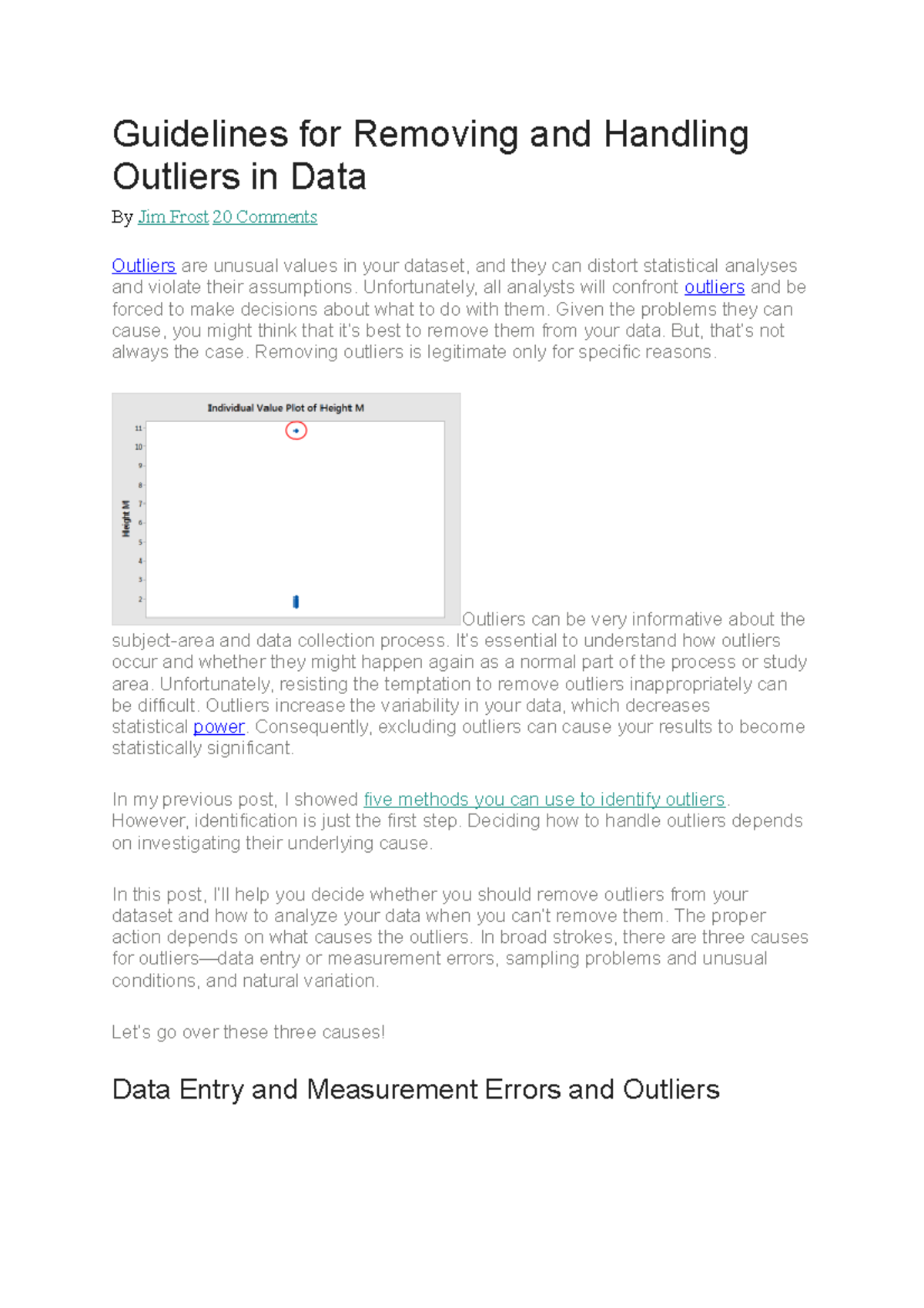 Guidelines for Removing and Handling Outliers in Data - Guidelines for ...