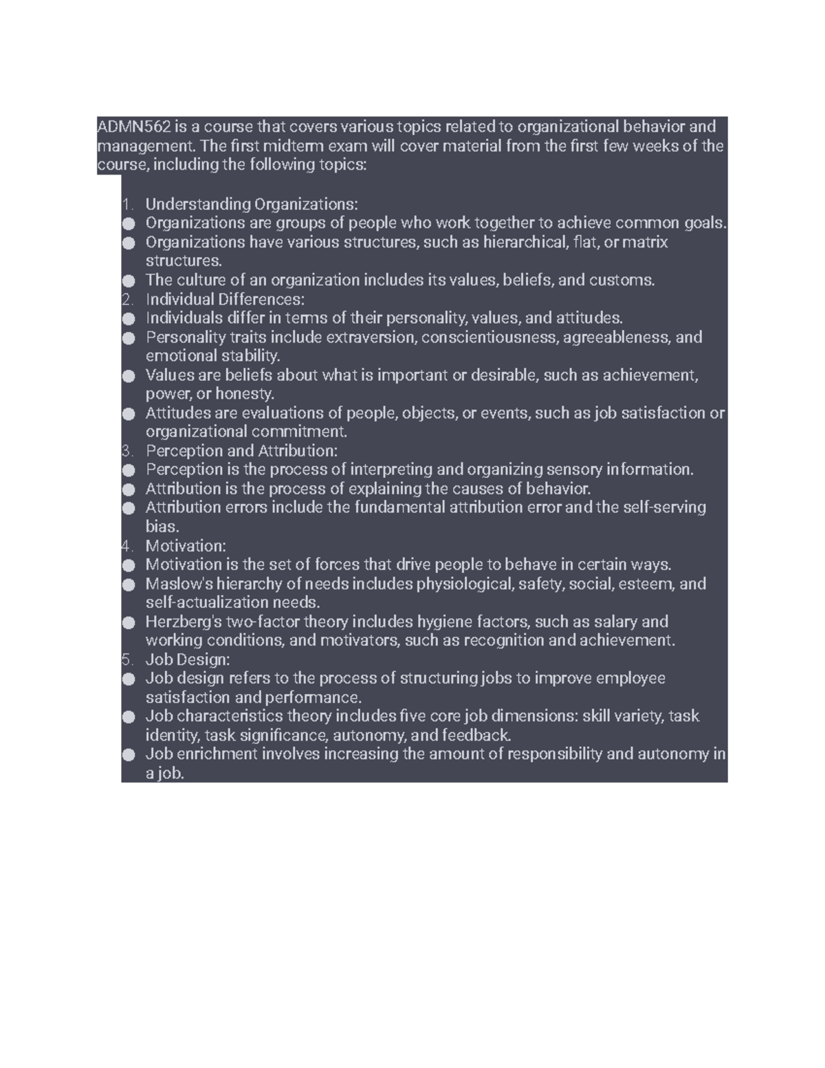 Untitled document (12) - ADMN562 is a course that covers various topics ...