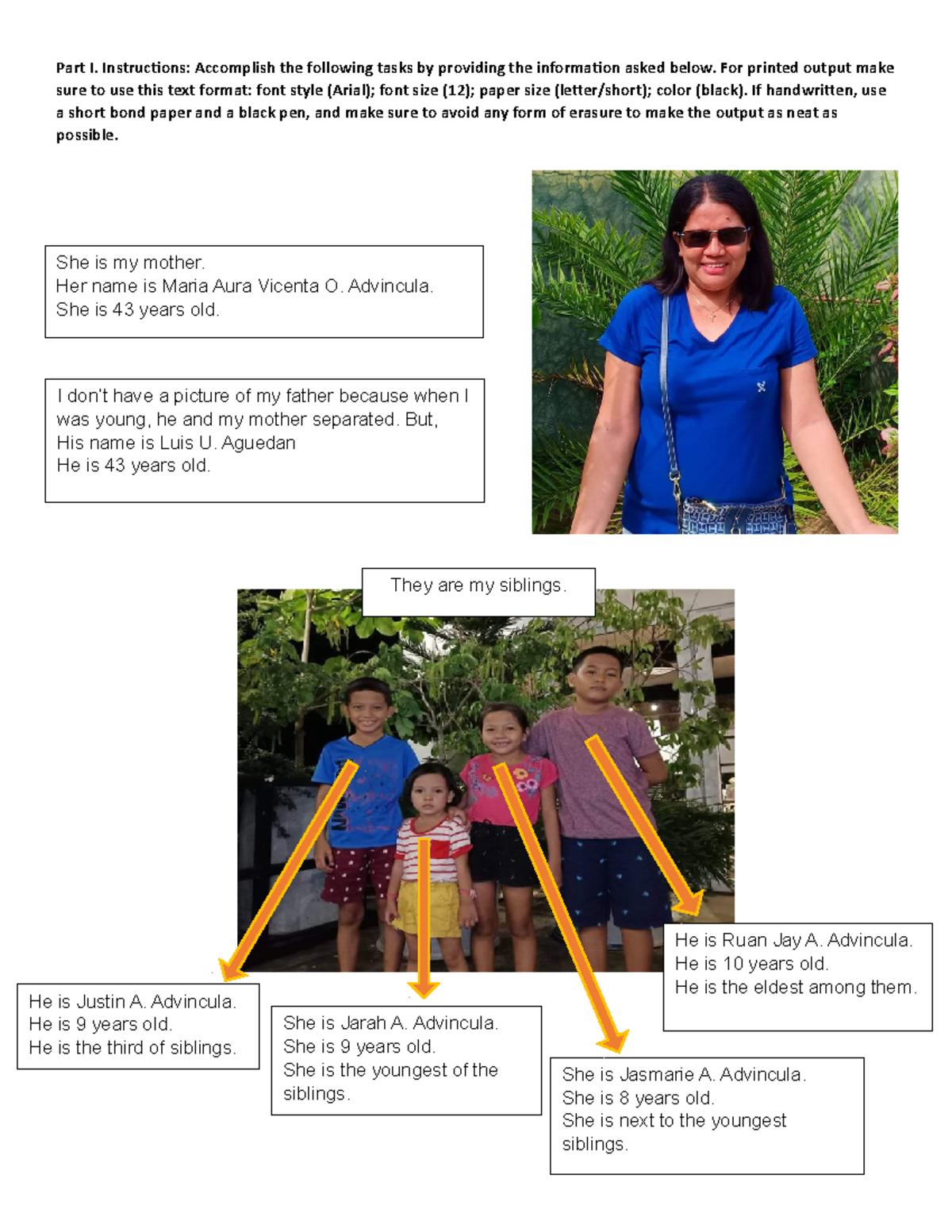 Und Self-Activity - Part I. Instructions: Accomplish the following ...