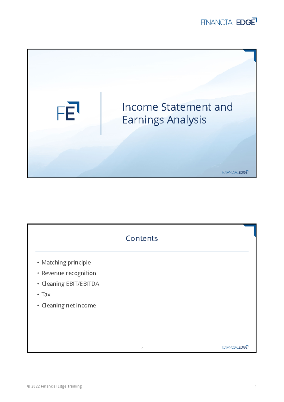 Income Statement Slides - Income Statement and Earnings Analysis ...