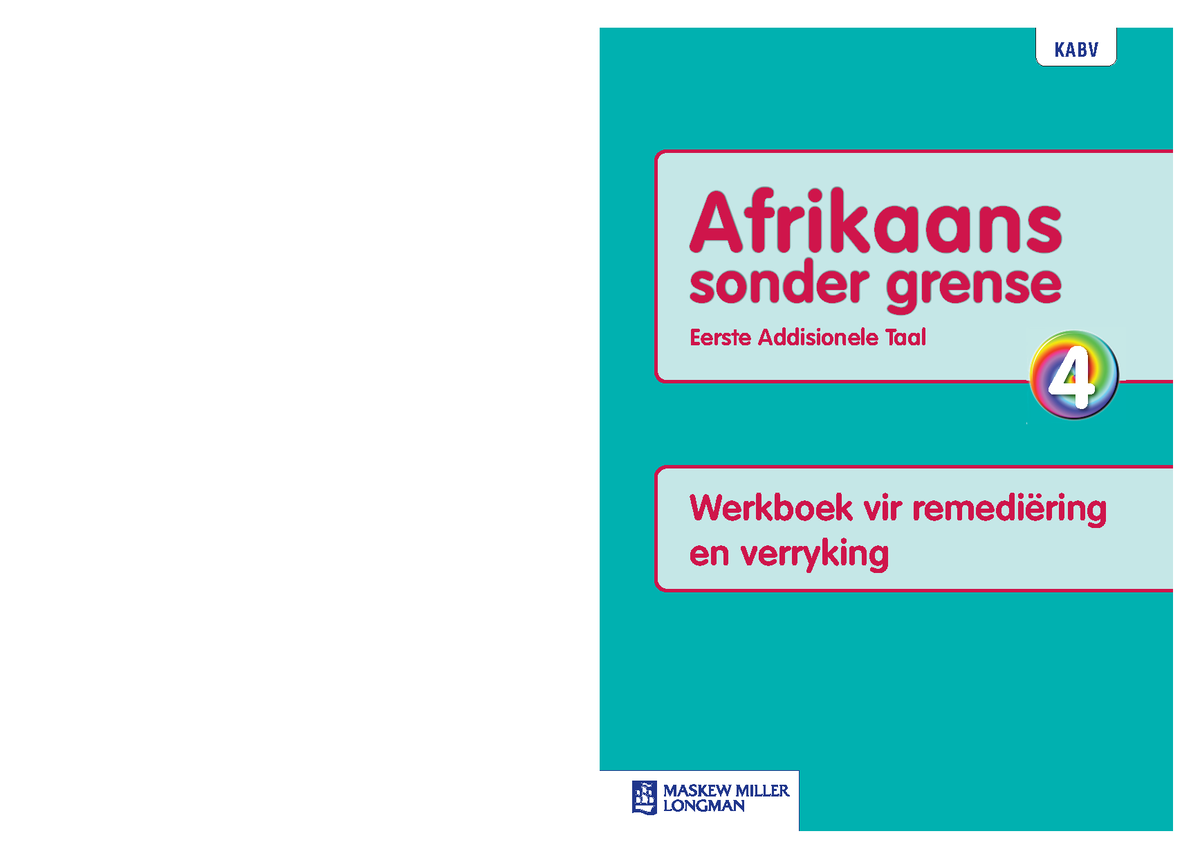 9780636137820 Afrikaans-sonder-grense EAT Grade-4 workbook - Werkboek ...