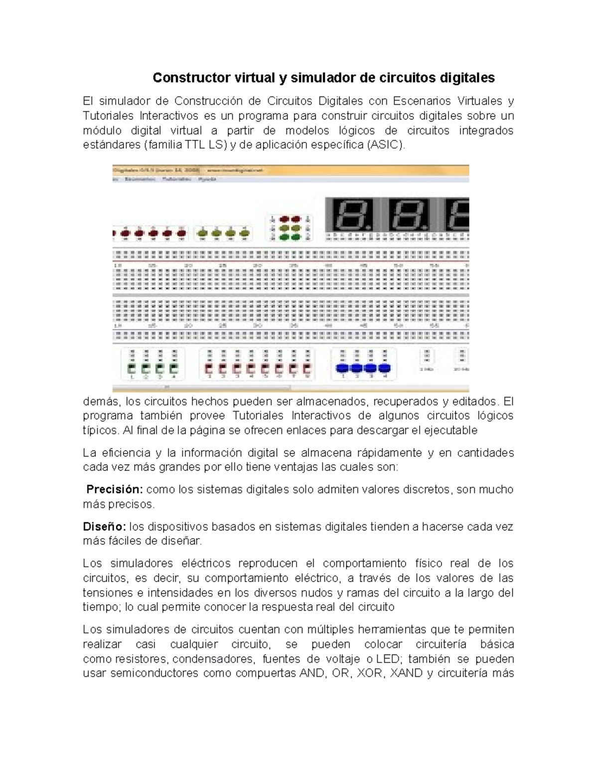 Constructor virtual y simulador de circuitos digitales - demás, los ...
