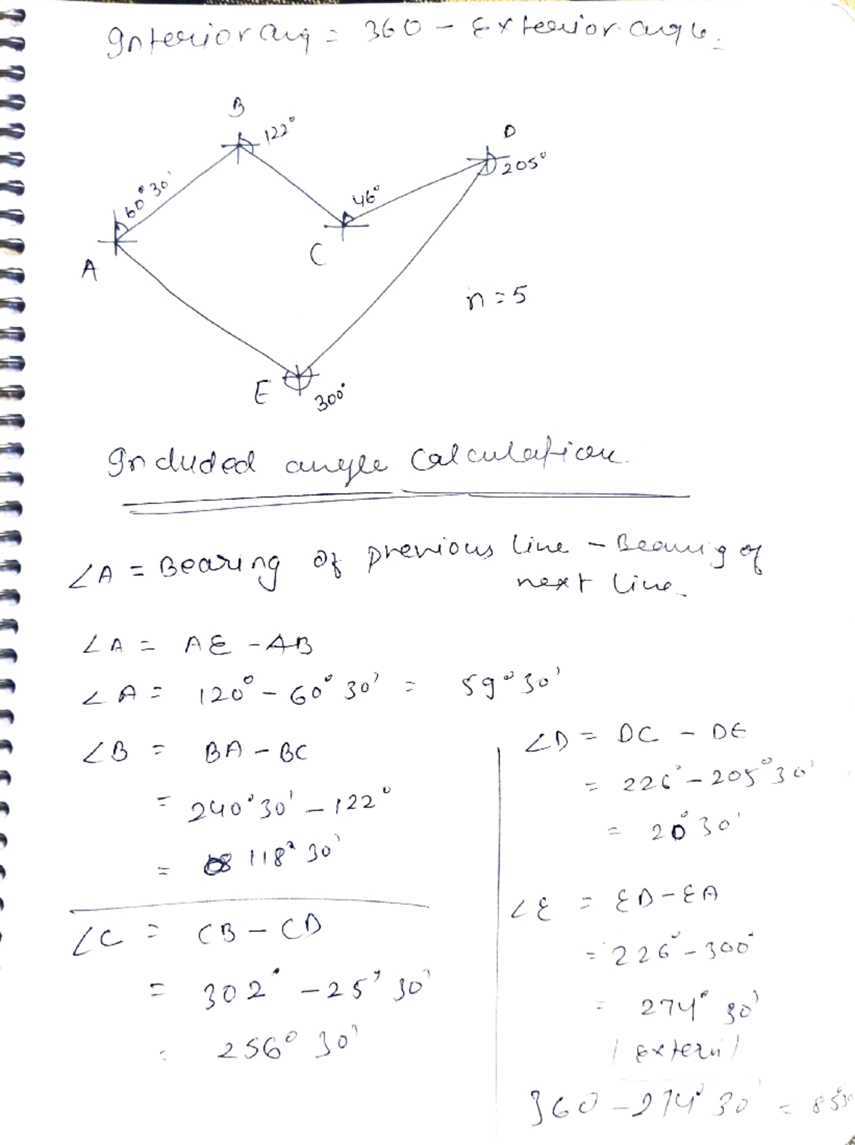 Civil engineering notes - A bo 30 122 E /A= Beang 3o Sn cdudel cue ...