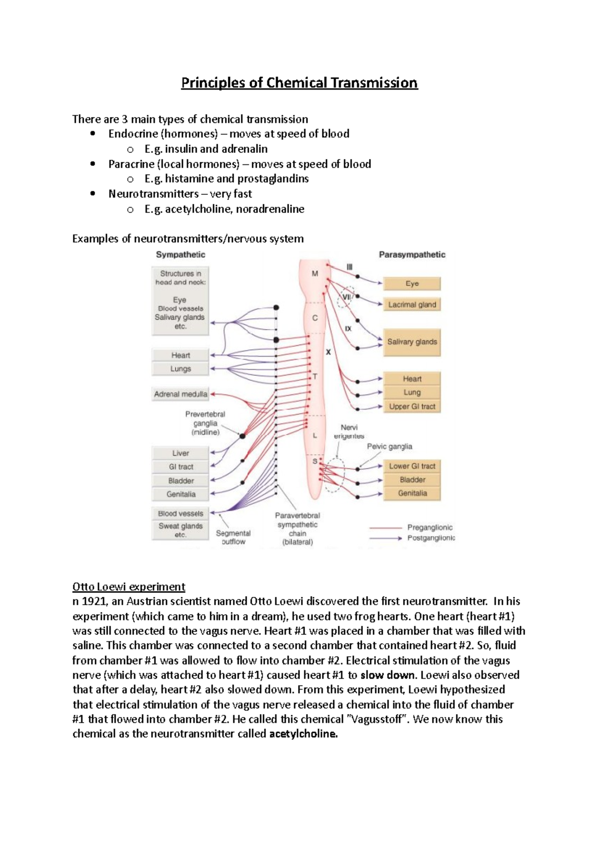 Principles of Chemical Transmission - Lt 7 - Principles of Chemical ...