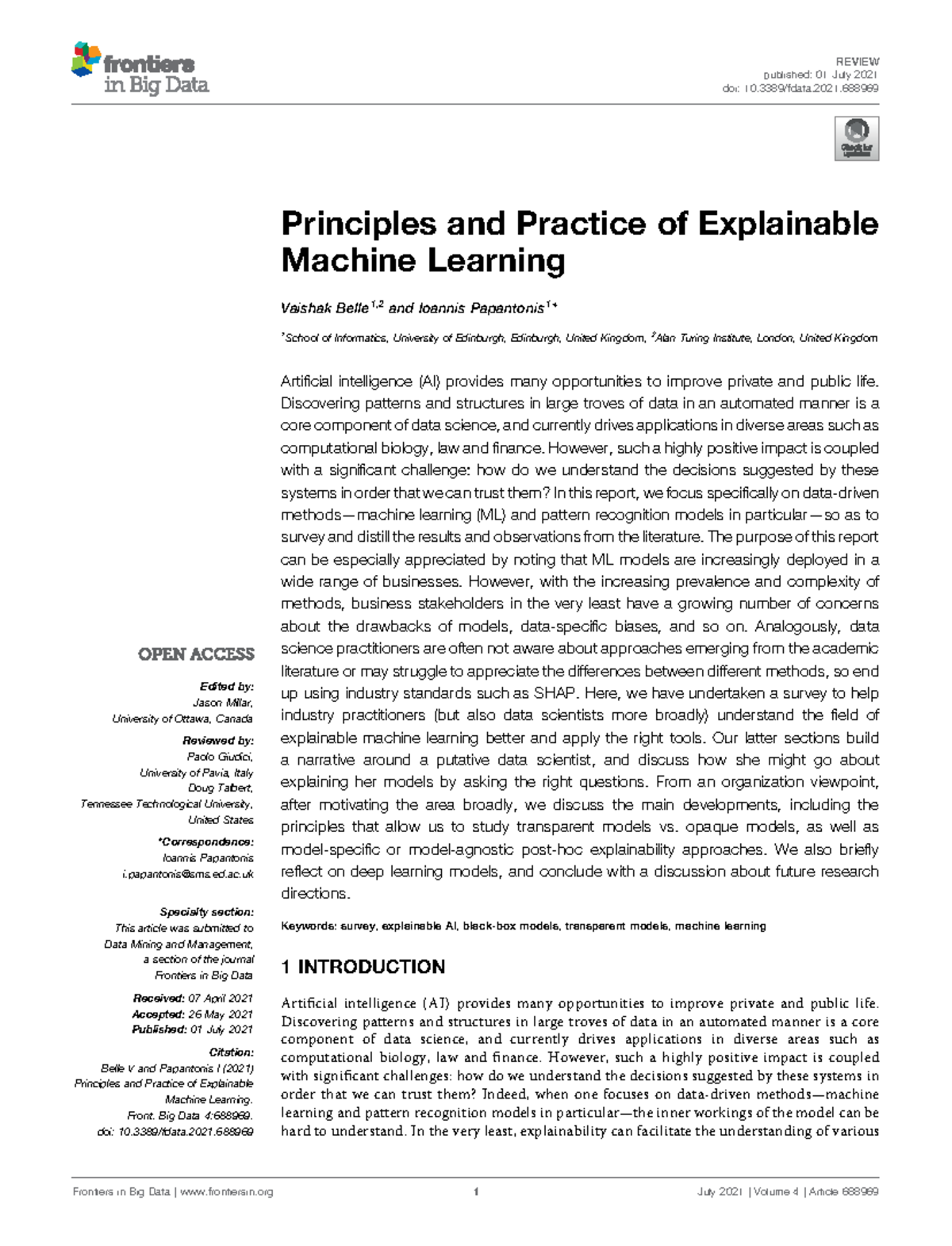 Fdata 04 688969 Research Area Notes With Explainable Machine Learning Principles And