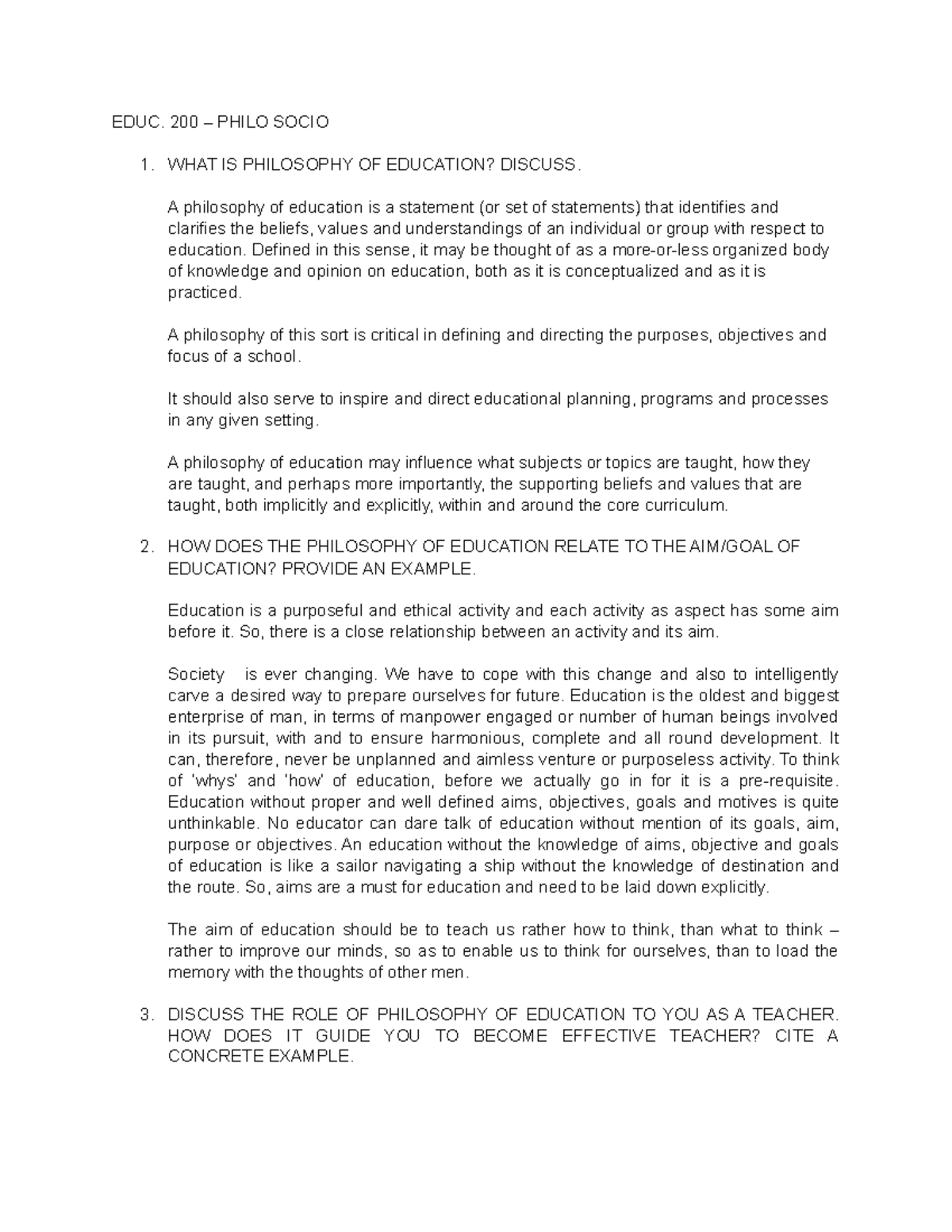 Compre AT Dbpmcf - sddddd - EDUC. 200 – PHILO SOCIO 1. WHAT IS ...