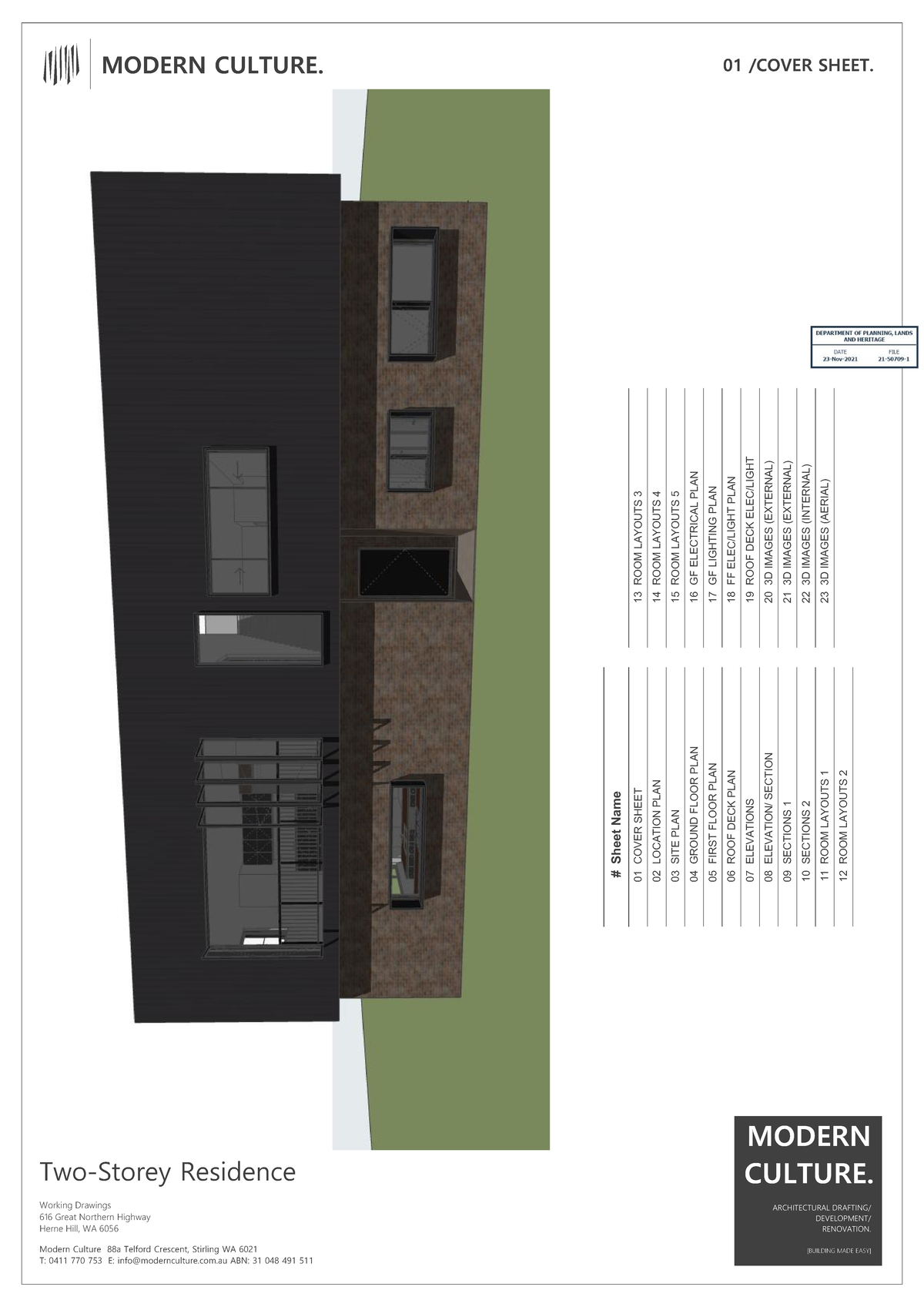 2 storey residential plan - Two-Storey Residence Working Drawings 616 ...