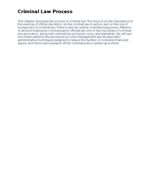 Criminal low - This chapter develops a conception of criminal law as a ...
