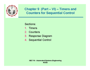716 Fall20 L05 - lecture - 1 Review of Previous Lecture Continuous Control System Regulatory ...